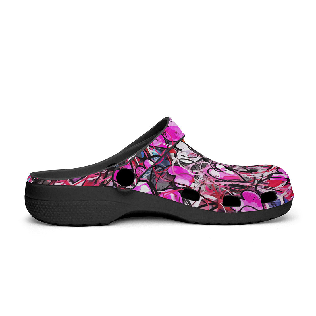 Classic Clogs Pink Hearts Graffiti – CoolWear