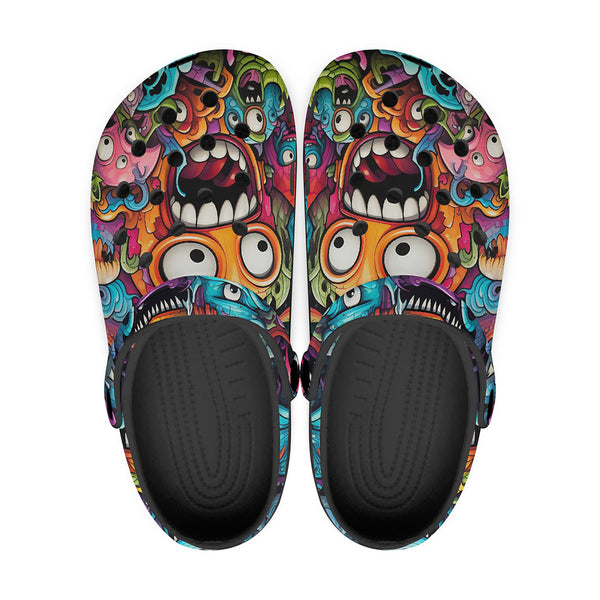 Classic Clogs Colorful Monsters Graffiti Art – CoolWear