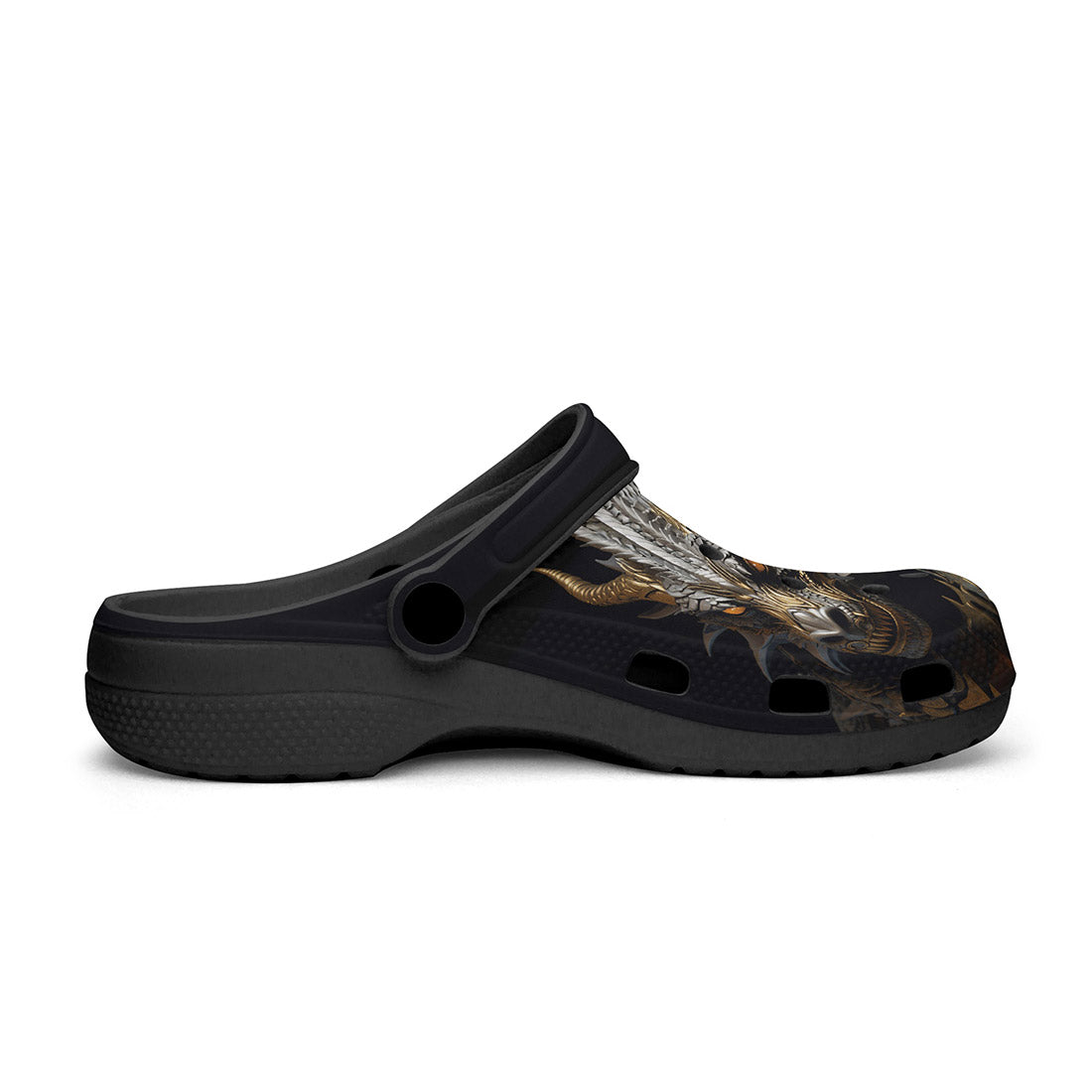 Classic Clogs Metal Dragon with Golden Horns – CoolWear