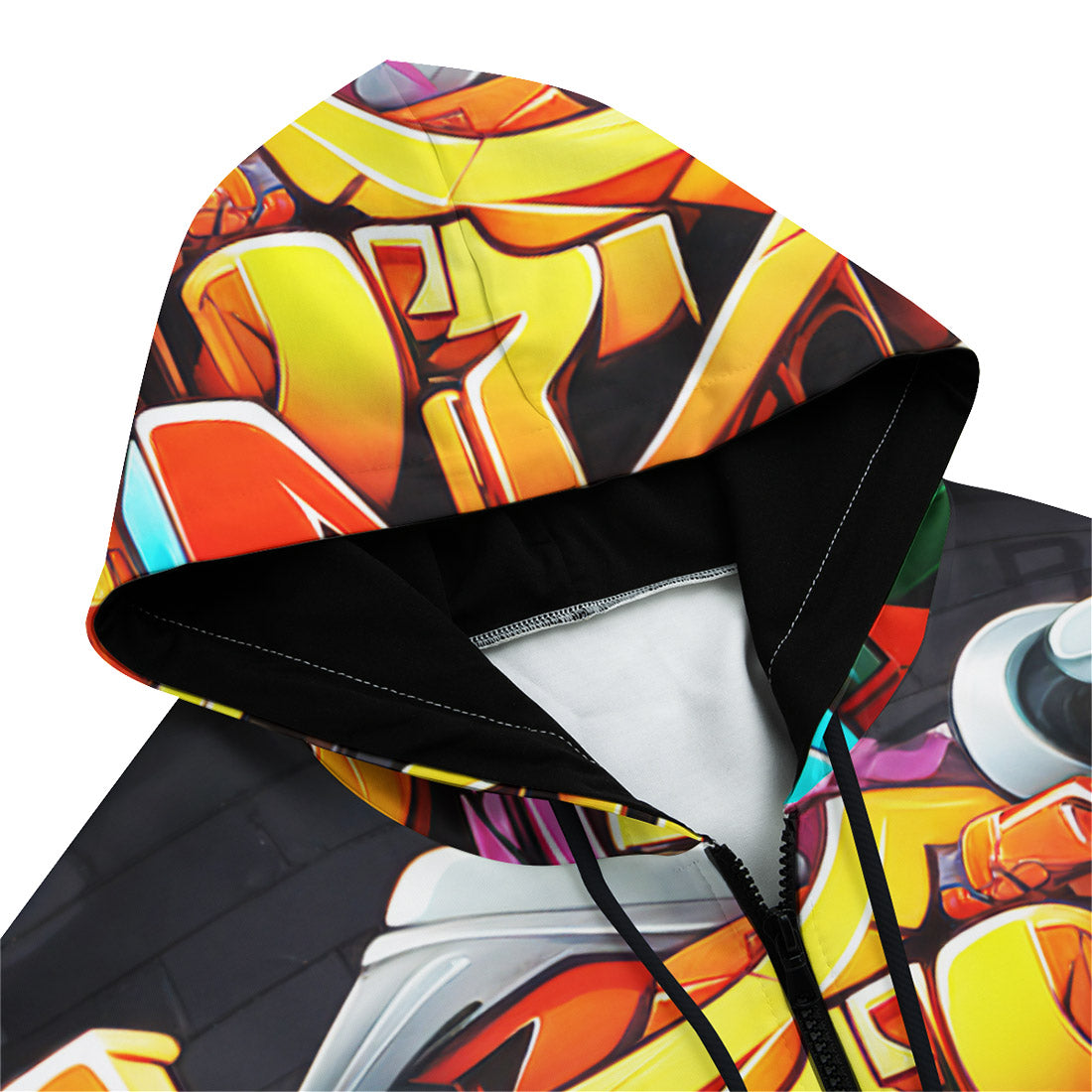 Men's Zip Up Hoodie Colorful Graffiti Art – CoolWear