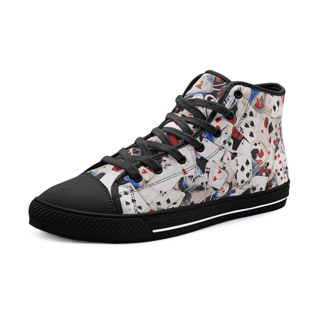 High-Top Canvas Shoes Playing Cards Collage – CoolWear