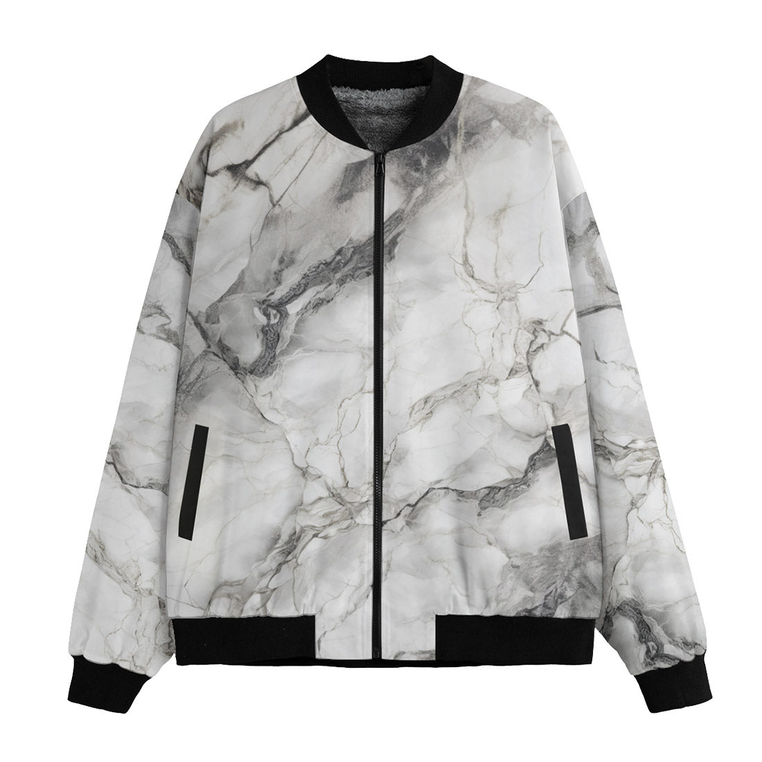 Bomber Jacket White Marble Texture – CoolWear