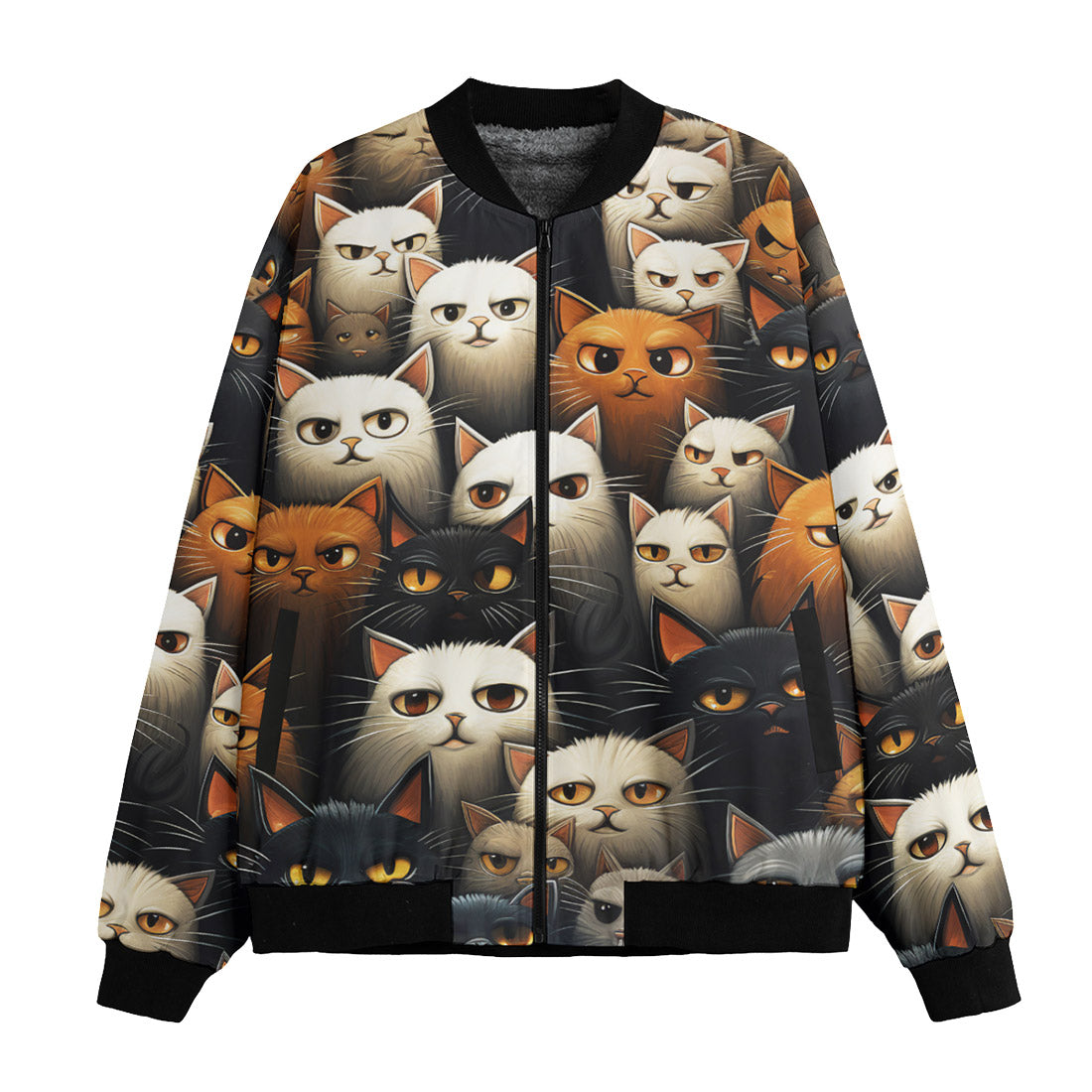 Bomber Jacket Cute Cats Art – CoolWear