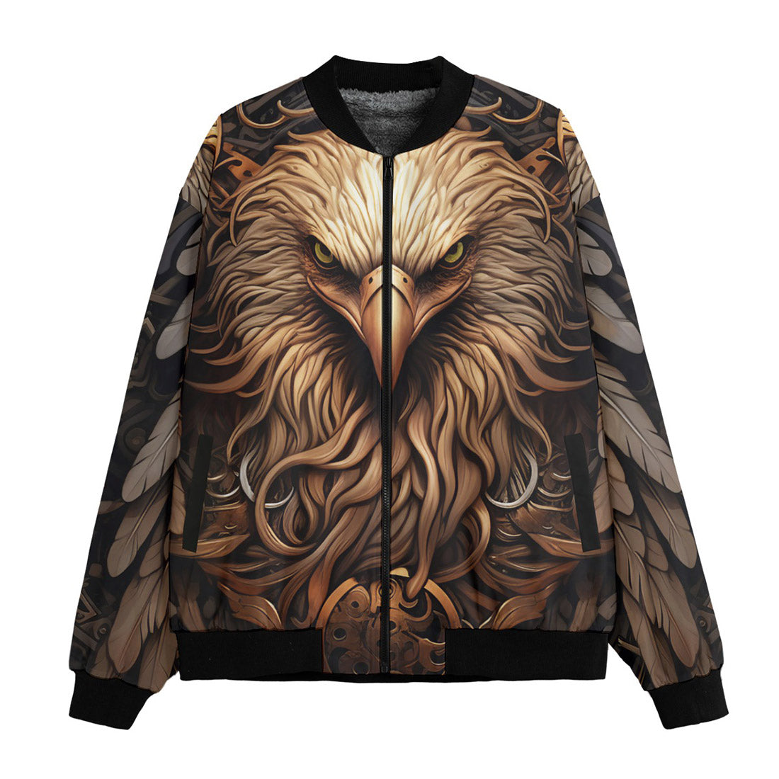 Bomber Jacket Steampunk Stylized Eagle with Wings – CoolWear