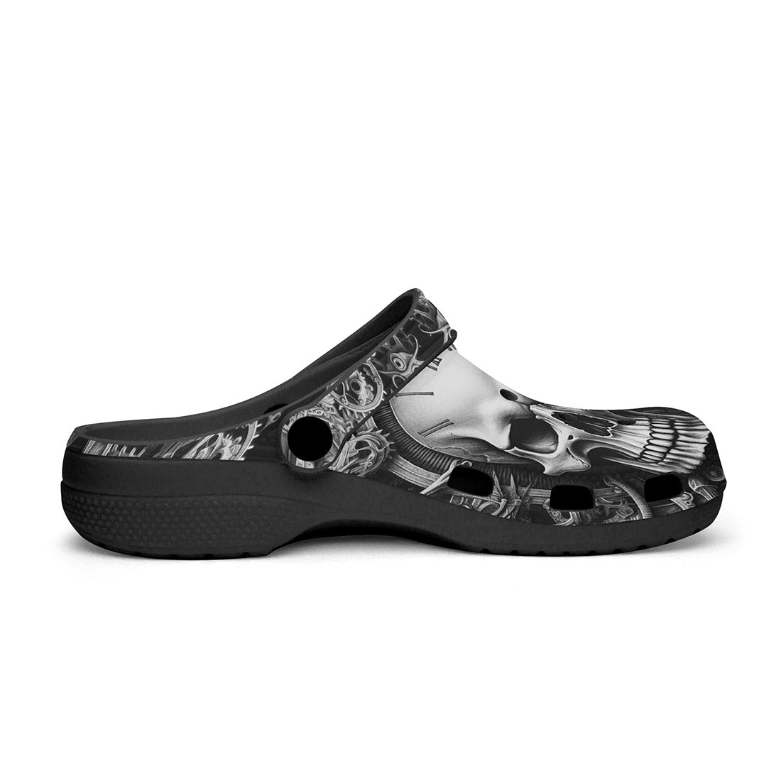 Classic Clogs Skull with Gears and Clock – CoolWear