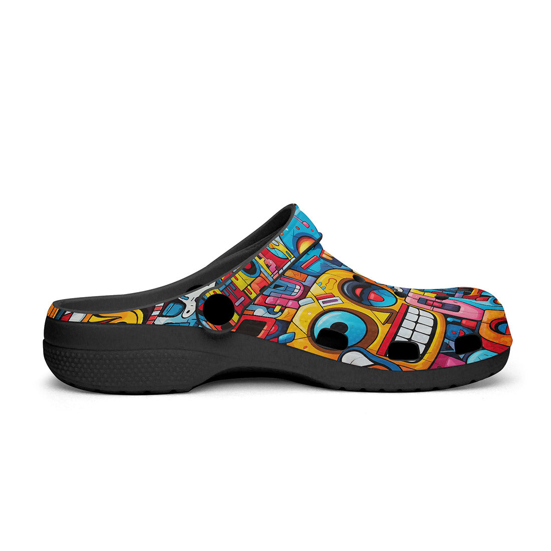 Classic Clogs Urban Graffiti Robotic Motifs – CoolWear