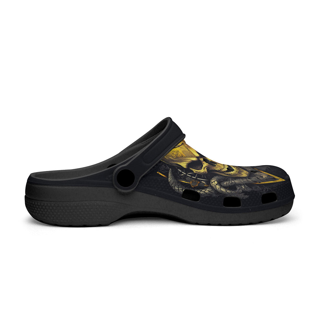 Classic Clogs Golden Skull with Snake – CoolWear