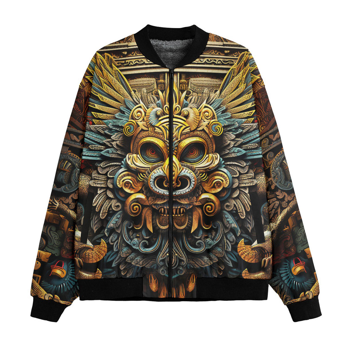 Bomber Jacket Art of Mayan Gods – CoolWear
