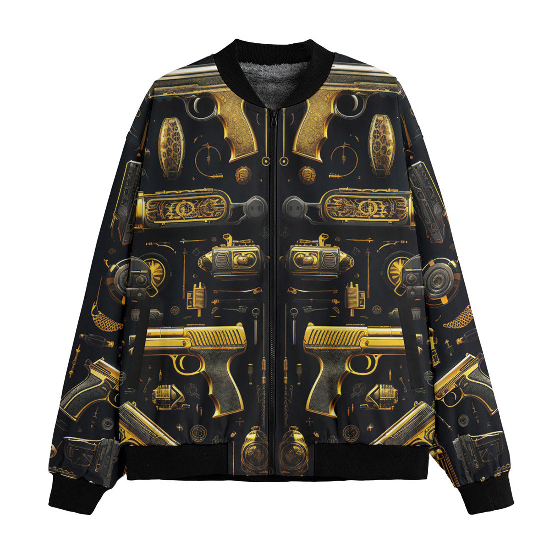 Bomber Jacket Golden Guns Collage – CoolWear