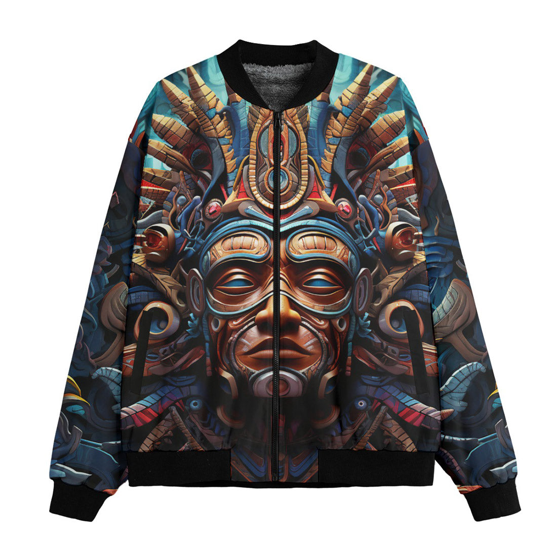 Bomber Jacket Art of Mayan Gods – CoolWear
