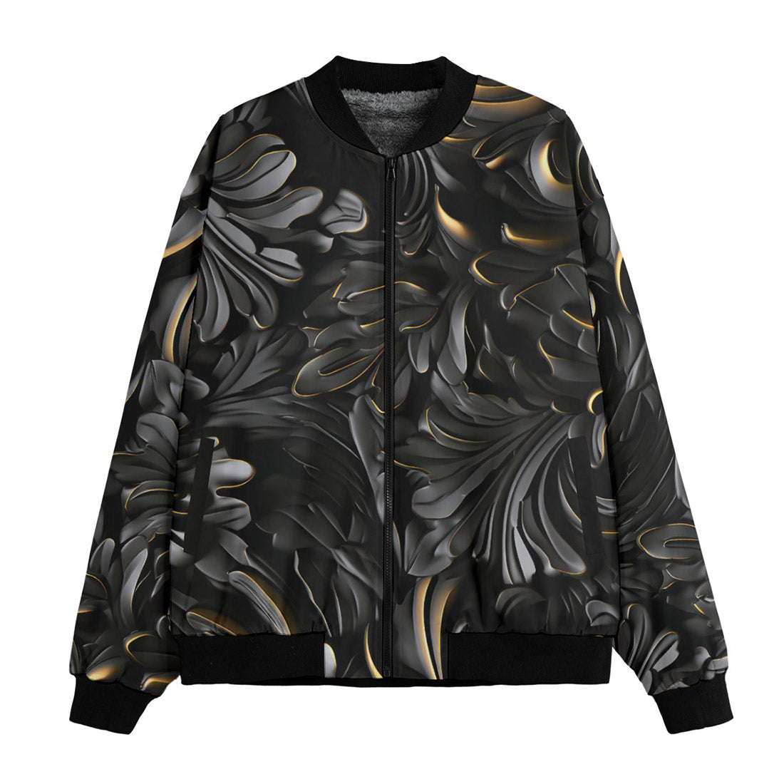 Bomber Jacket Black Metal Embossed Art Print – CoolWear