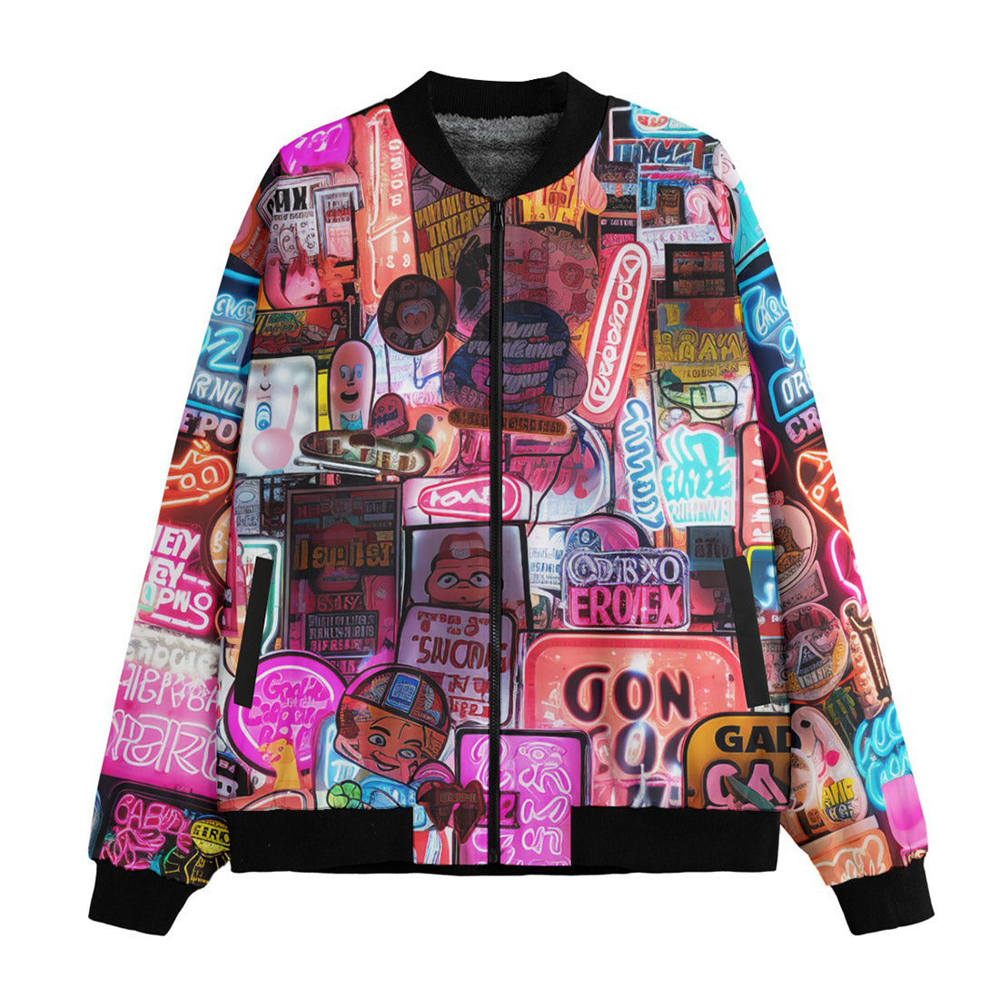 Bomber Jacket Neon Signs Light Collage – CoolWear