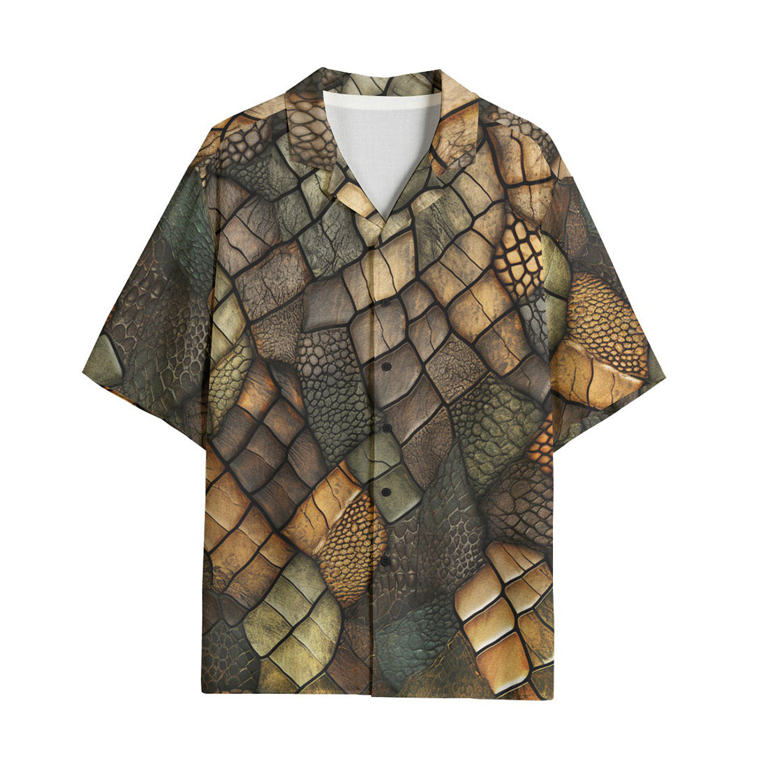 Hawaiian Shirt Alligator Texture Print – CoolWear