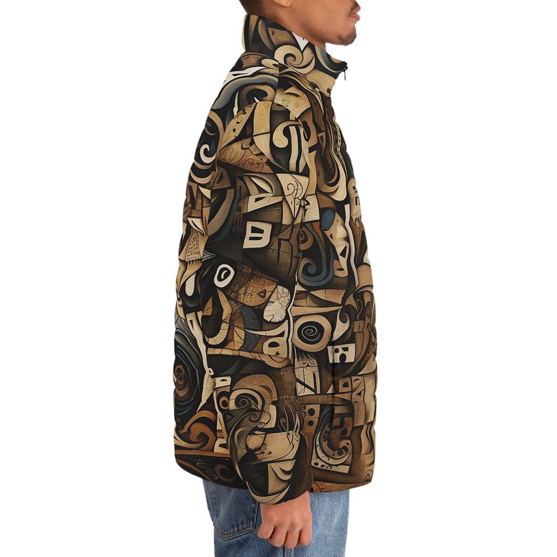 Down-Padded Puffer Jacket Shapes and Symbols Cubim Style – CoolWear