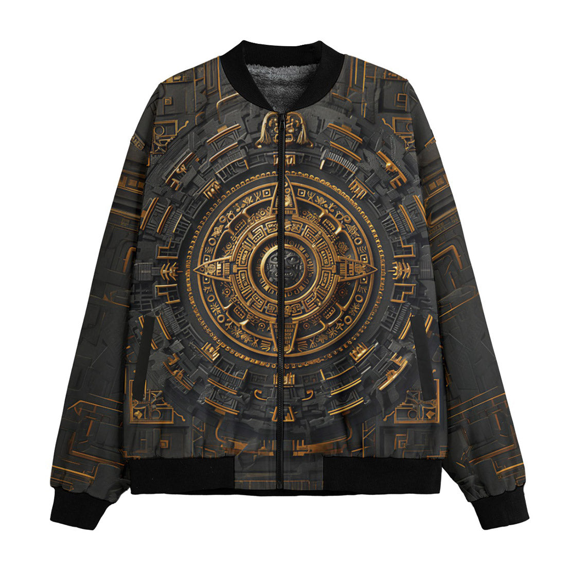Bomber Jacket Golden Mayan Art – CoolWear