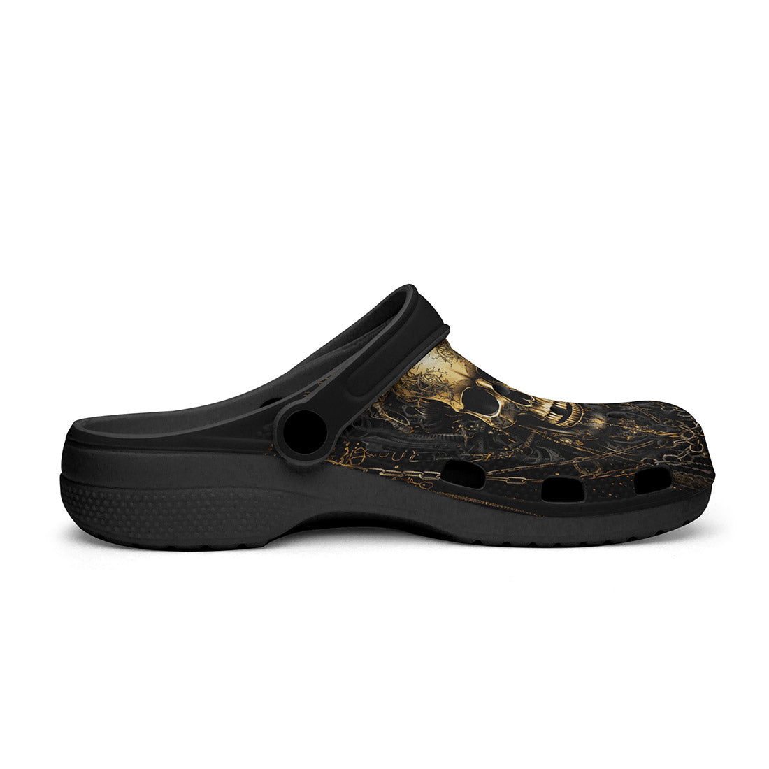 Classic Clogs Gothic Golden Skull – CoolWear